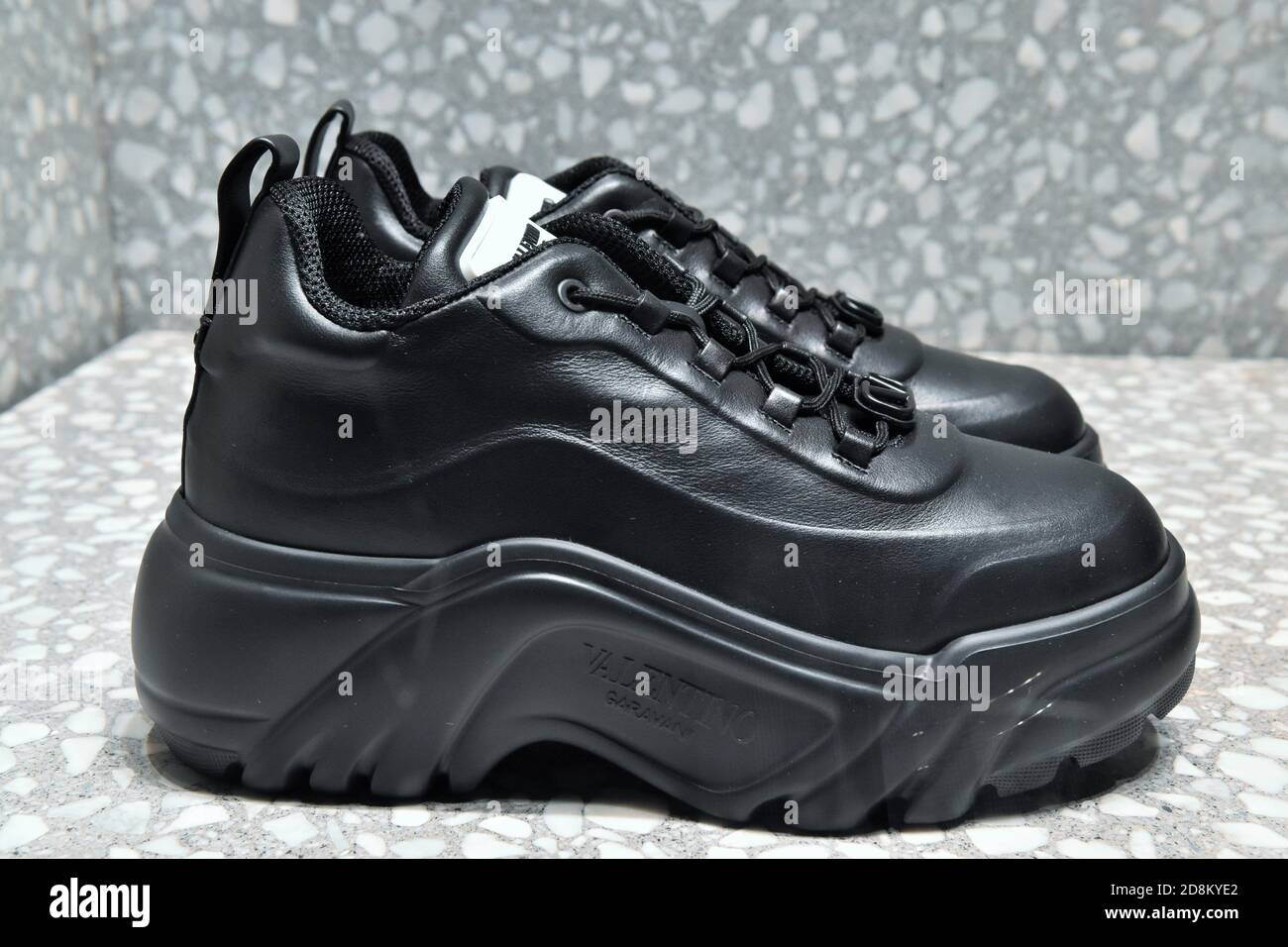 SHOES ON DISPLAY AT VALENTINO FASHION BOUTIQUE IN SPAGNA SQUARE Stock ...