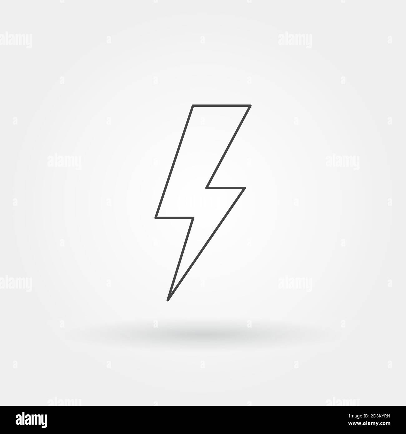 electric or bolt single isolated icon with modern line or outline style ...