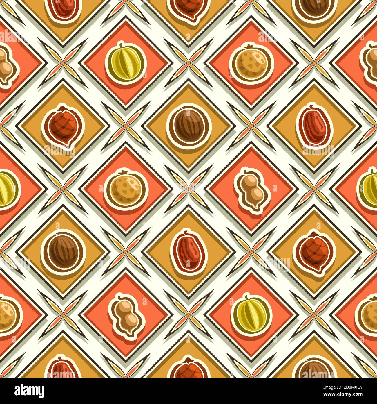 Vector Fruit Seamless Pattern, square repeating fruit background ...