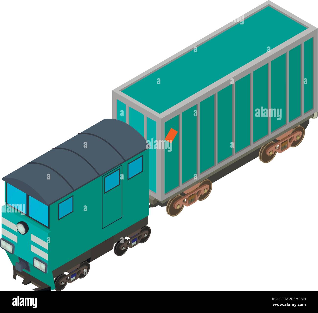 Railway carriage icon. Isometric illustration of railway carriage ...