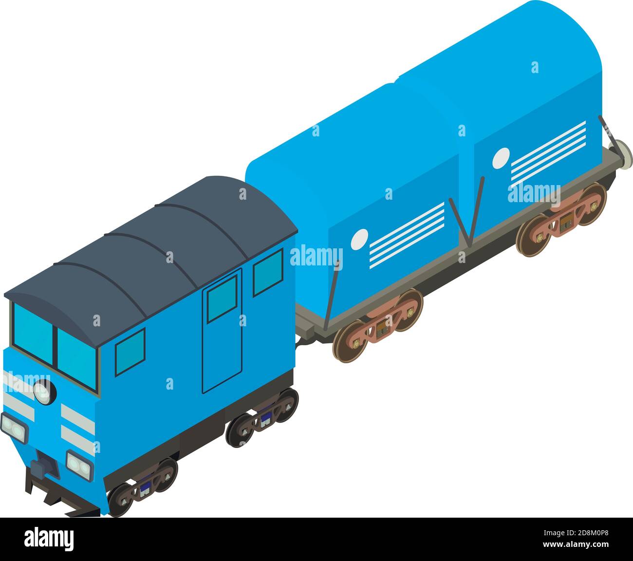 Railroad boxcar icon. Isometric illustration of railroad boxcar vector ...