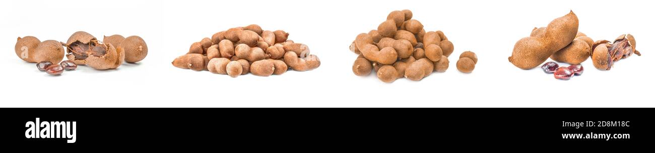 Collage of Tamarind isolated on white Stock Photo - Alamy