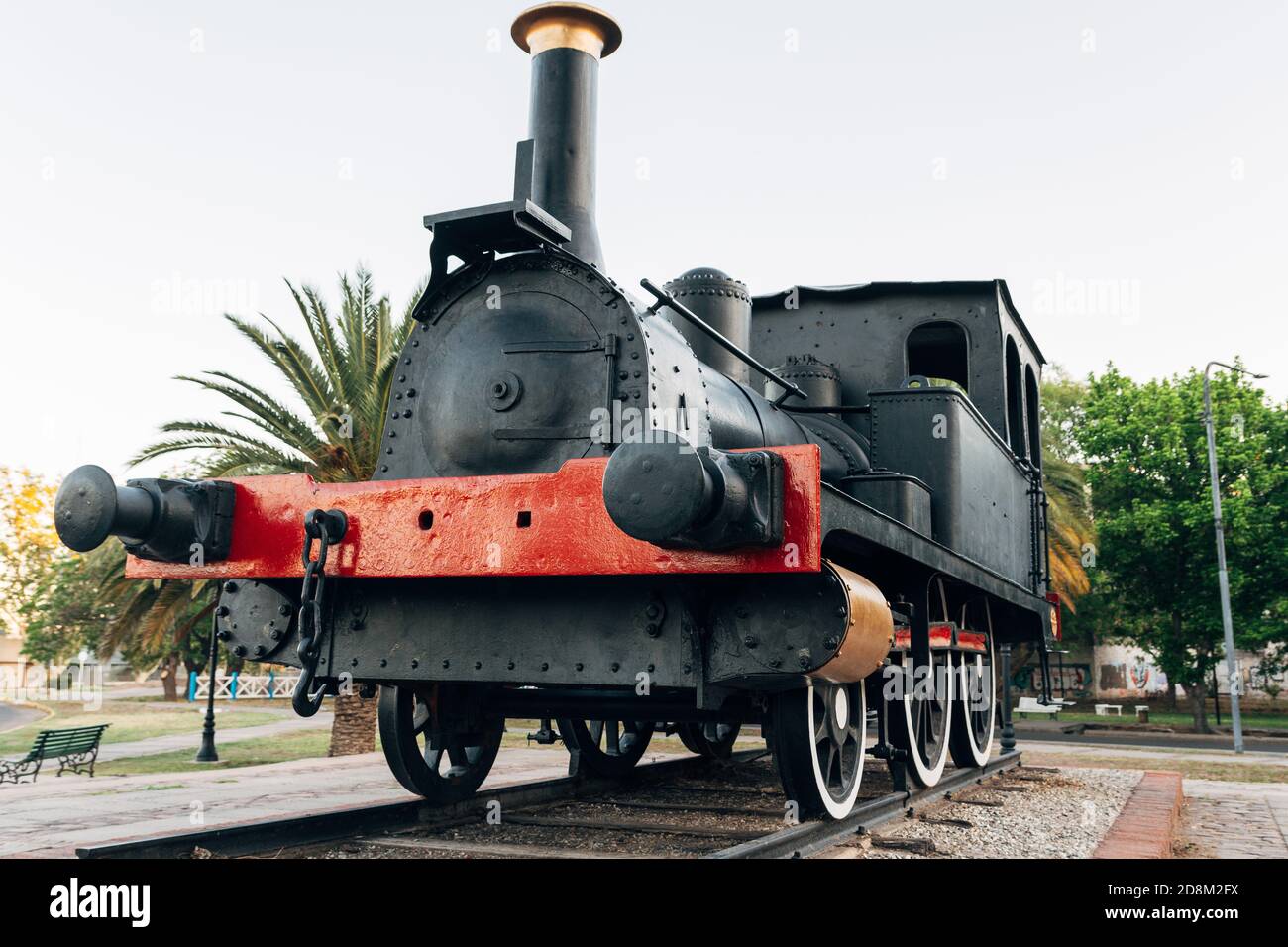 Black vintage steam engine Stock Photo - Alamy