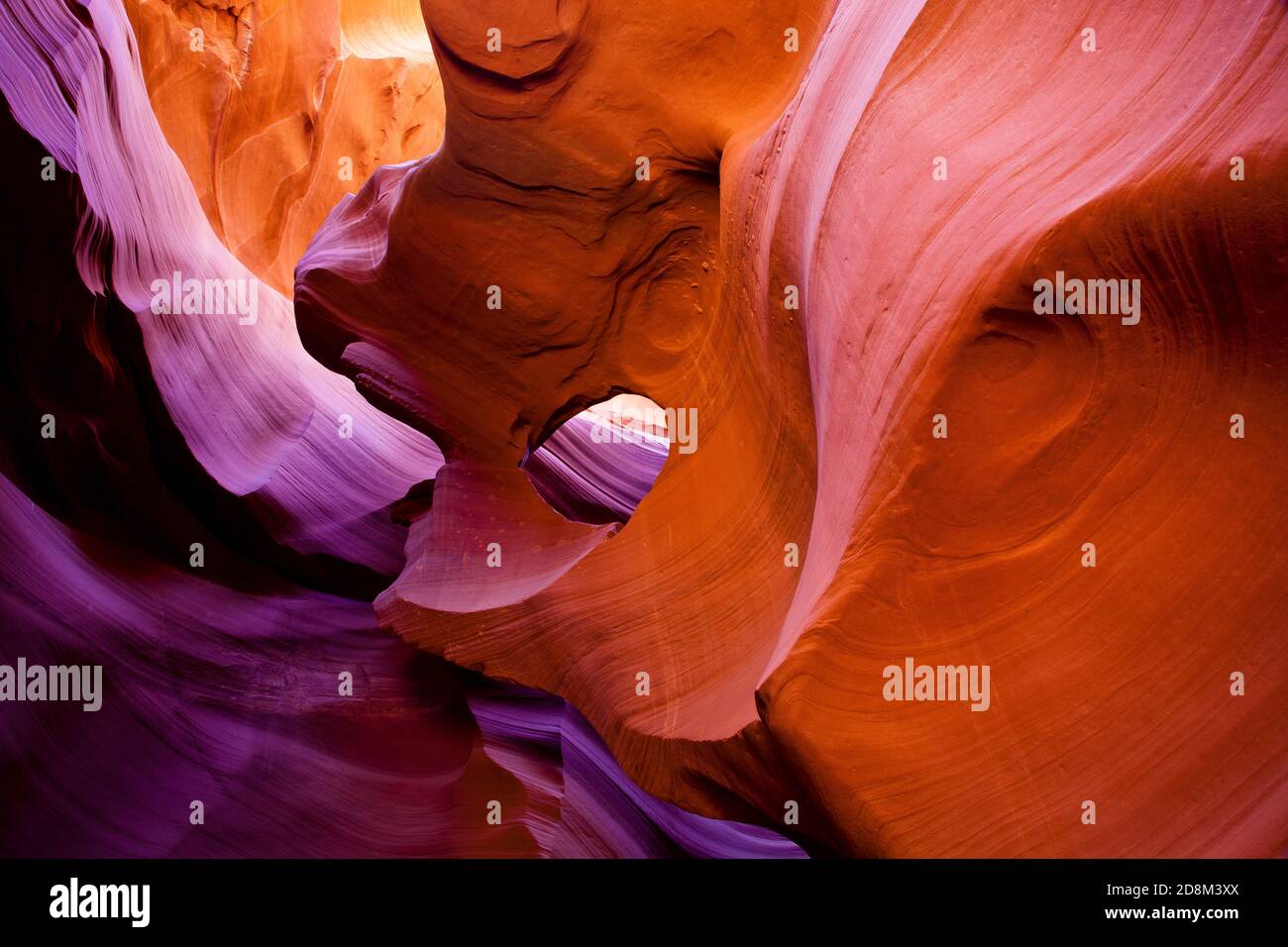 The eye rock formation in Antelope canyon Stock Photo - Alamy