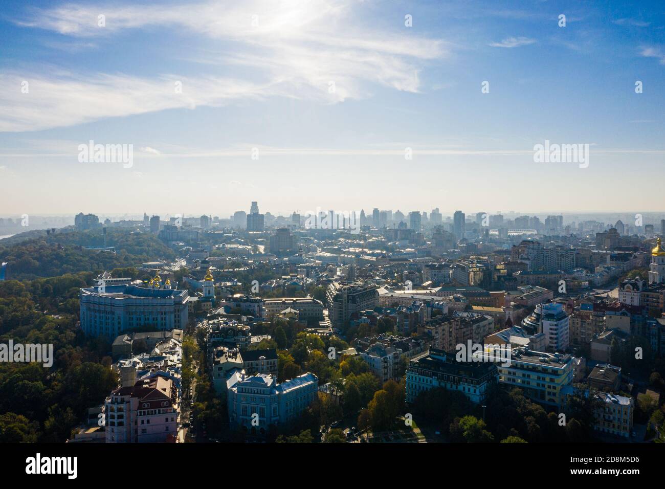 Aerial view of Kyiv historical city center of capital of Ukraine Stock ...