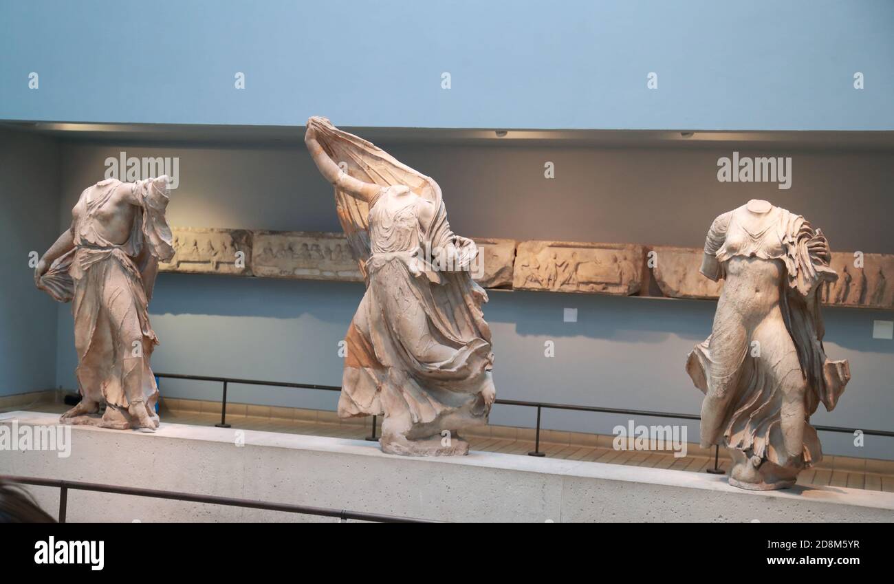 Nereid monument in the British Museum, London, UK Stock Photo - Alamy