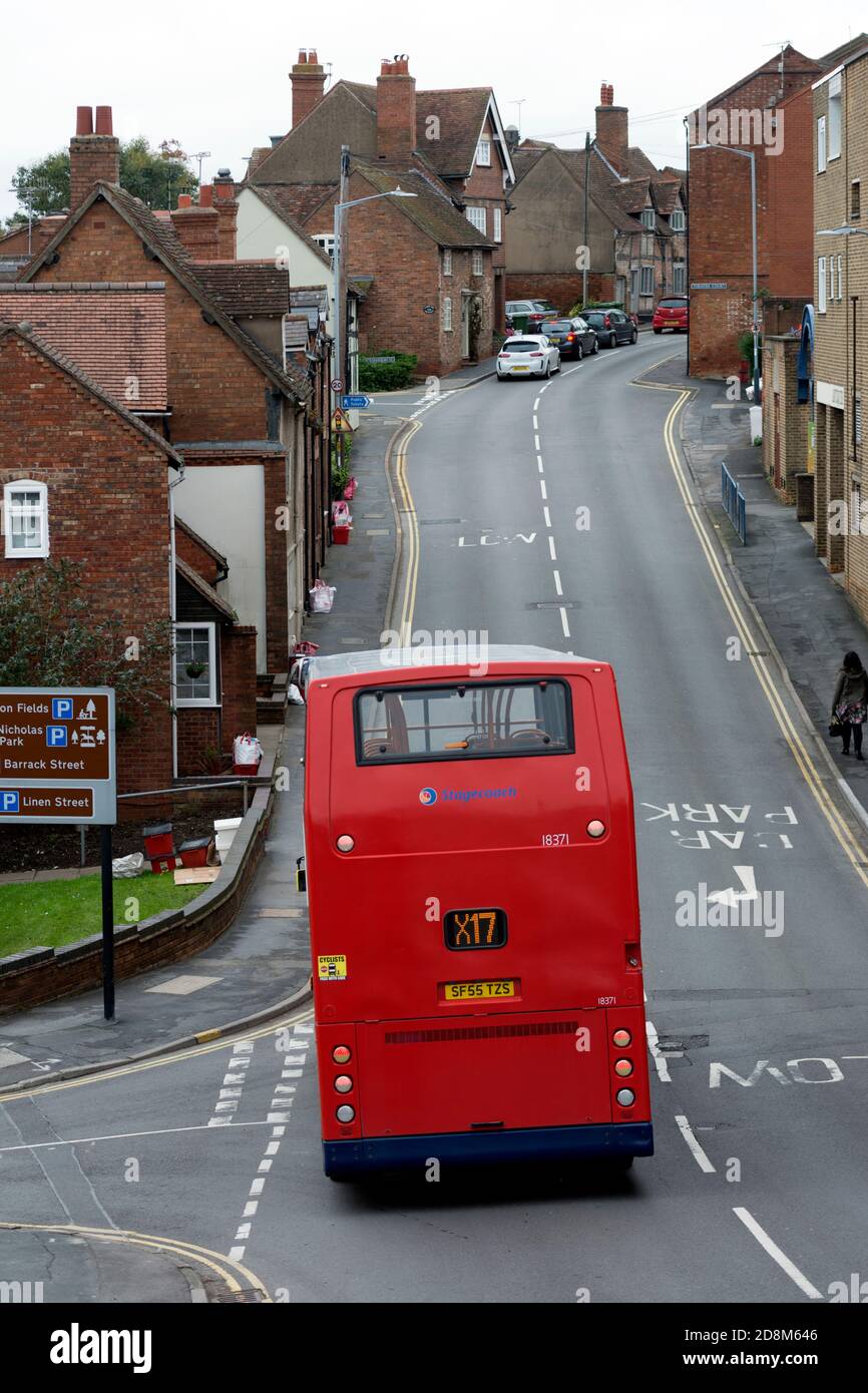 Stagecoach X17 bus service in Theatre Street, Warwick, Warwickshire ...