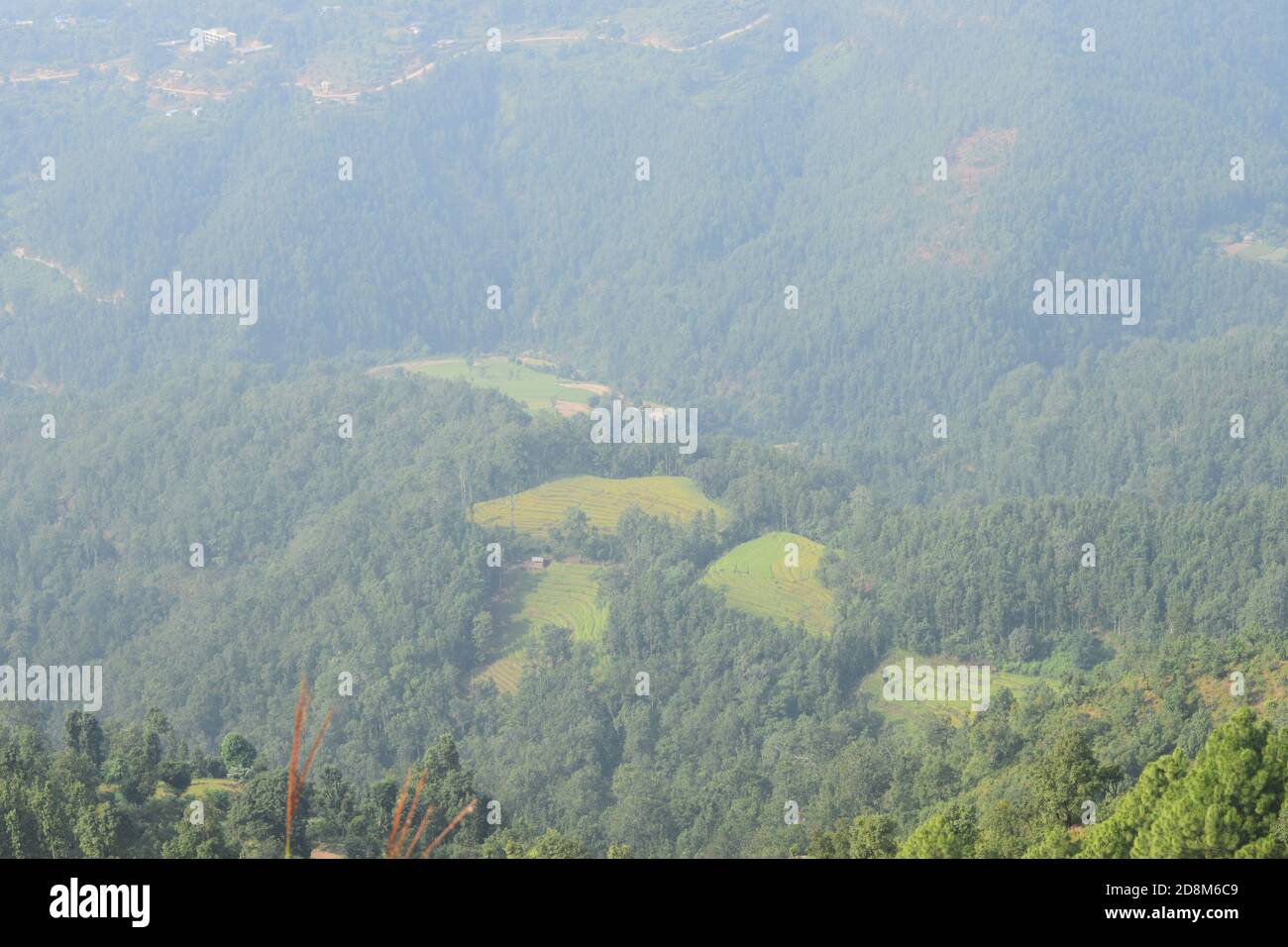 Rural village landscape photo of Nepal, Rural road track of Nepal. This ...