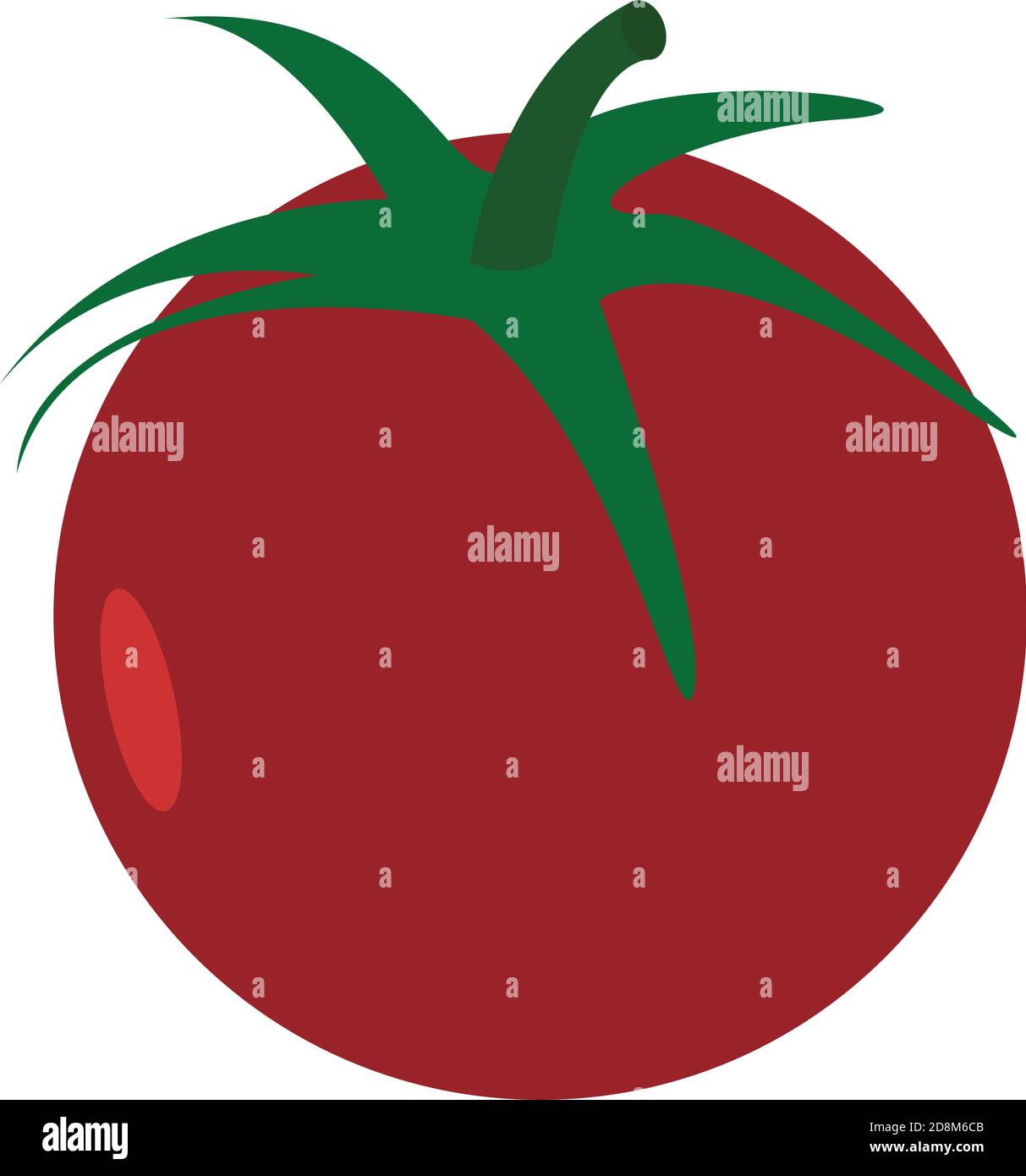Vector Illustration of a single Cherry Tomato Stock Vector Image & Art ...