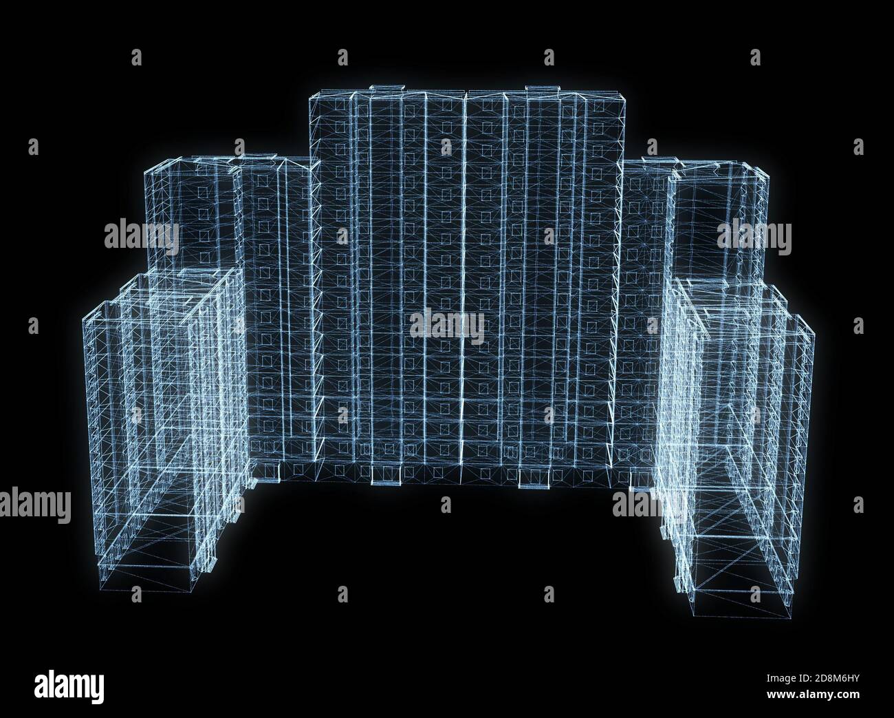Hologram futuristic building Stock Photo - Alamy
