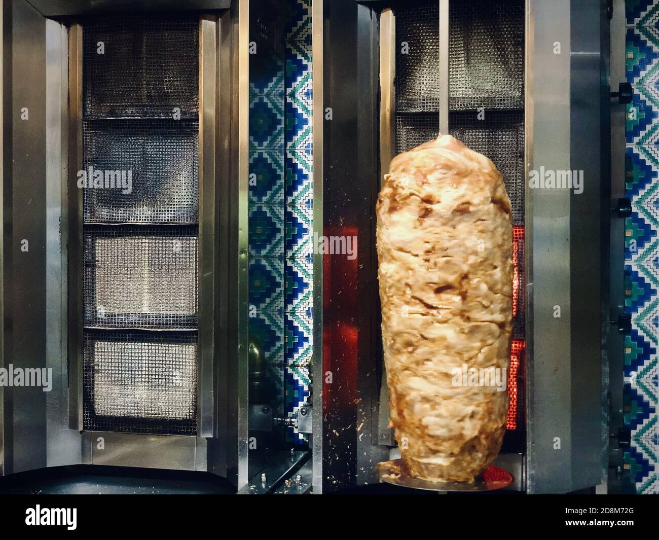 Closeup shot of a spinning doner kebab Stock Photo - Alamy