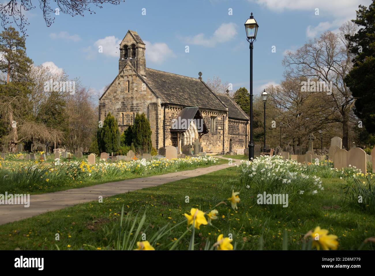 St John the Baptist Church - Adel Church, Leeds, Yorkshire Stock Photo ...