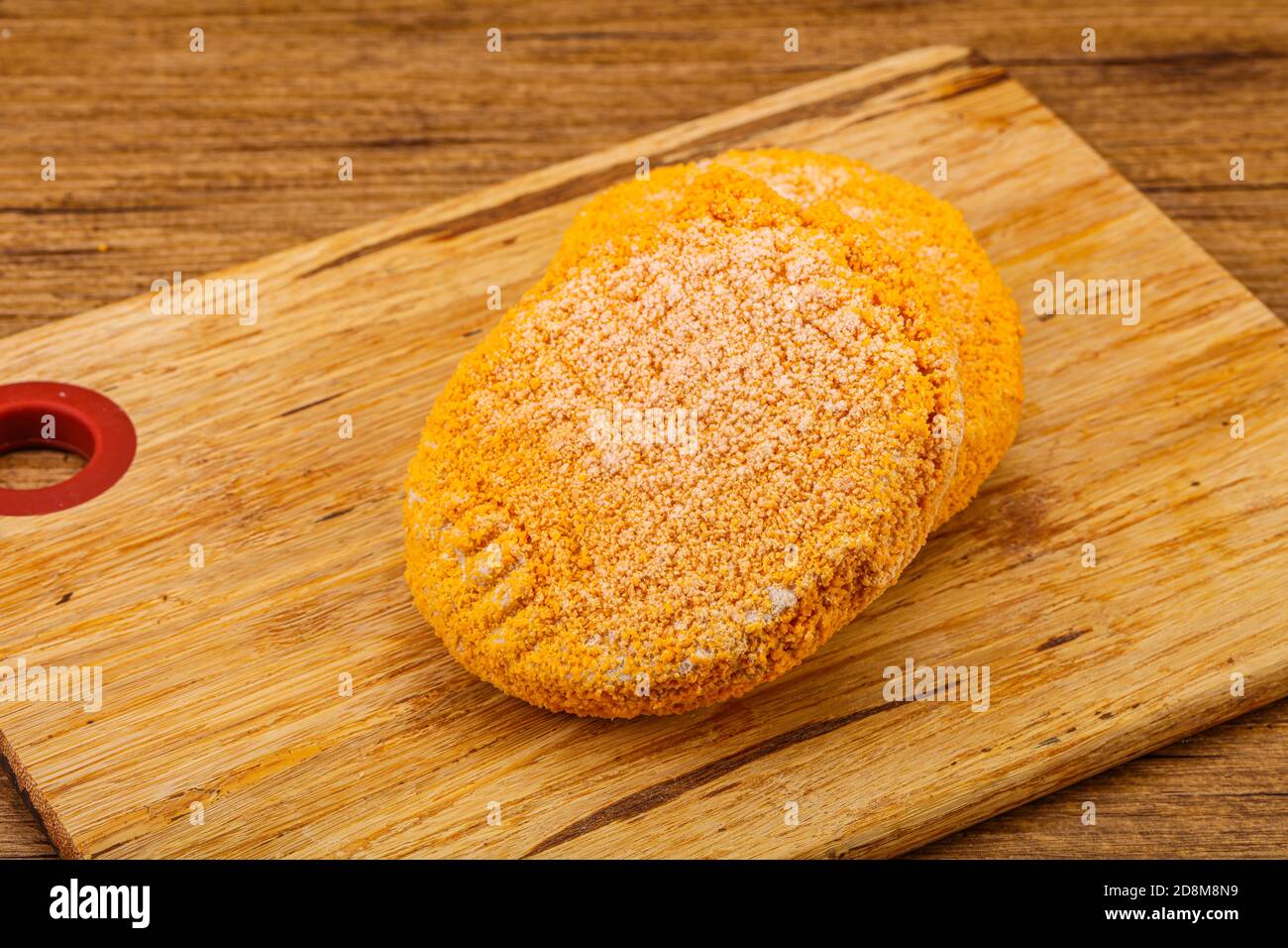 Raw homemade chicken cutlet for roast Stock Photo - Alamy