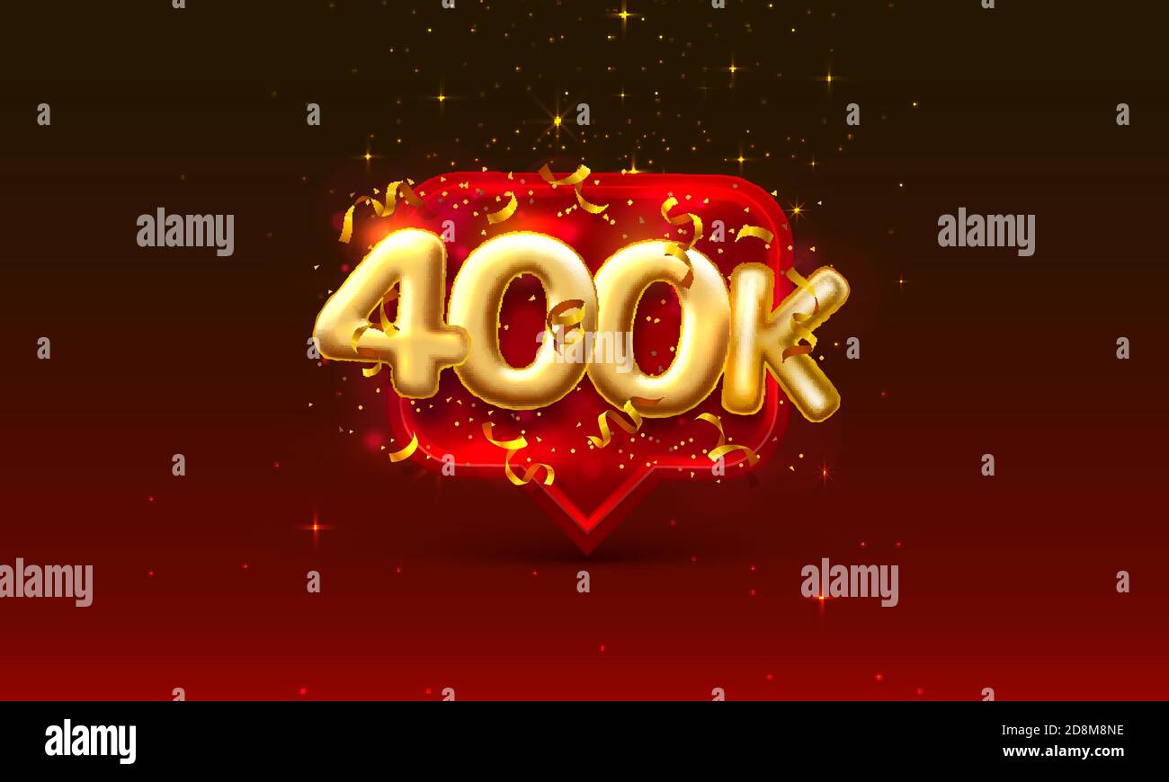 Thank you followers peoples, 400k online social group, happy banner ...