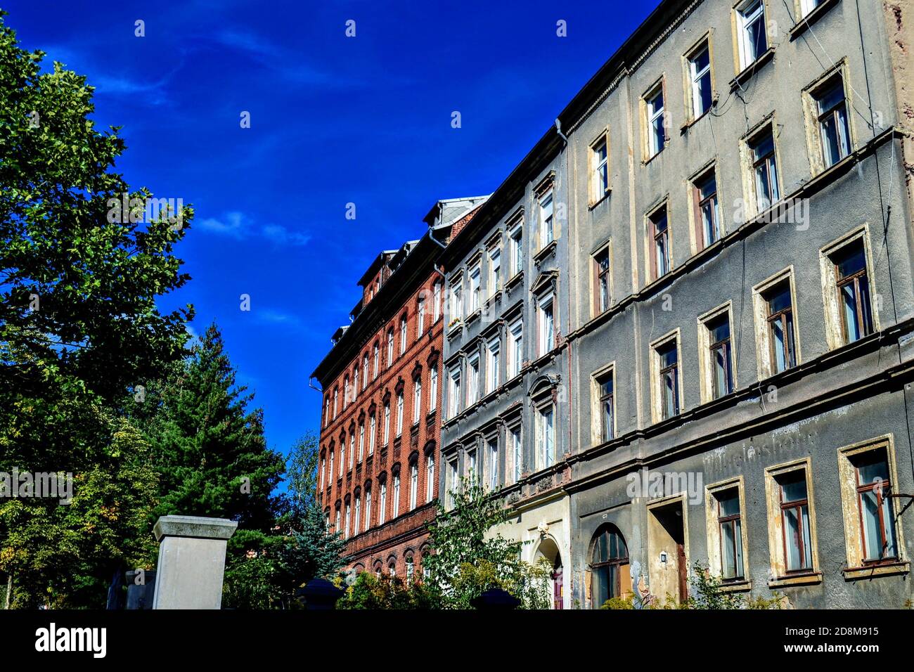 Street views in Chemnitz, Germany. Old style colorful buildings and ...