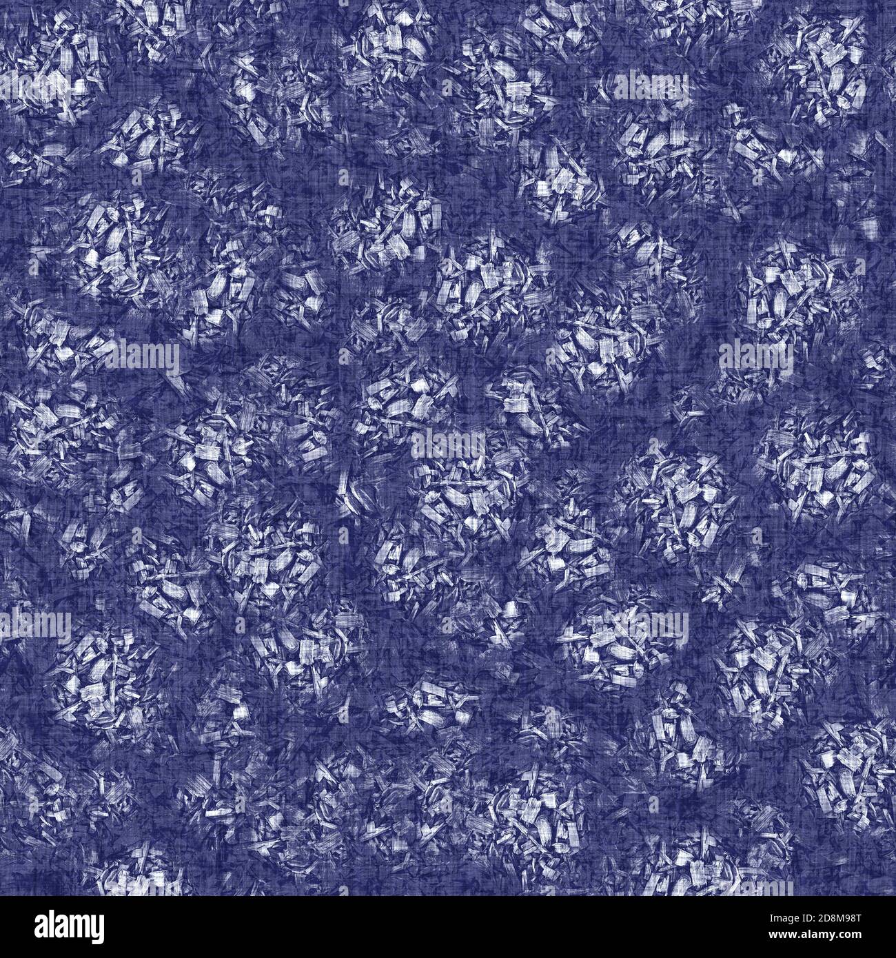 Seamless indigo doodle dot texture. Blue woven boro cotton dyed effect ...