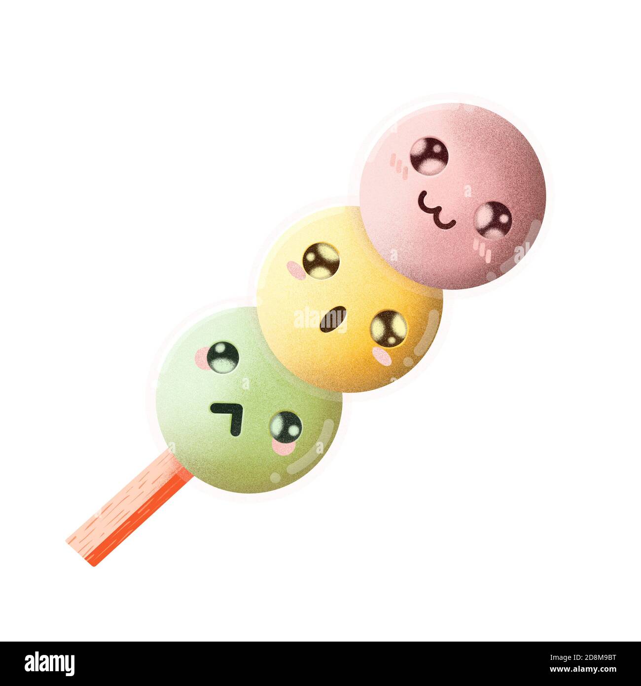 Cute Cheeky Face Dango Character Design Stock Photo - Alamy