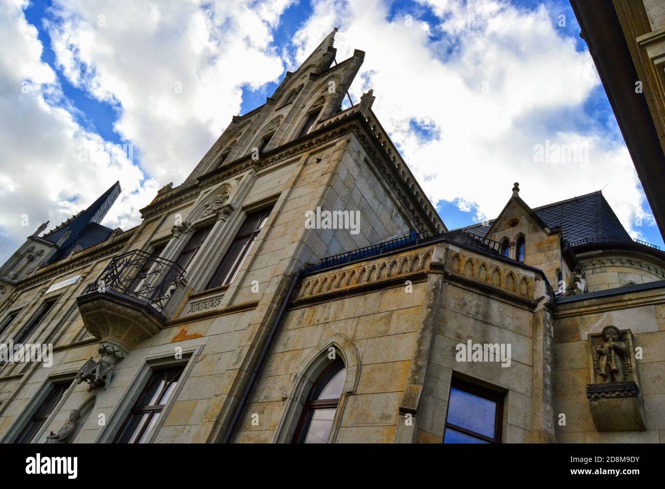 Ancient building details in Chemnitz. Magnificent and old structural ...