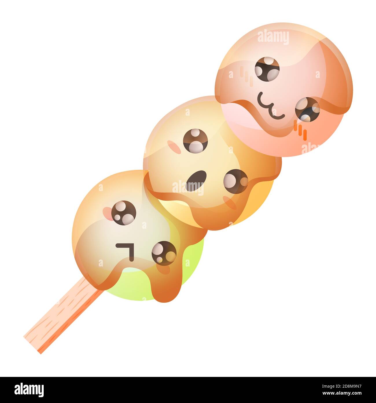 Cute Cheeky Face Dango Character Design Stock Vector Image & Art - Alamy