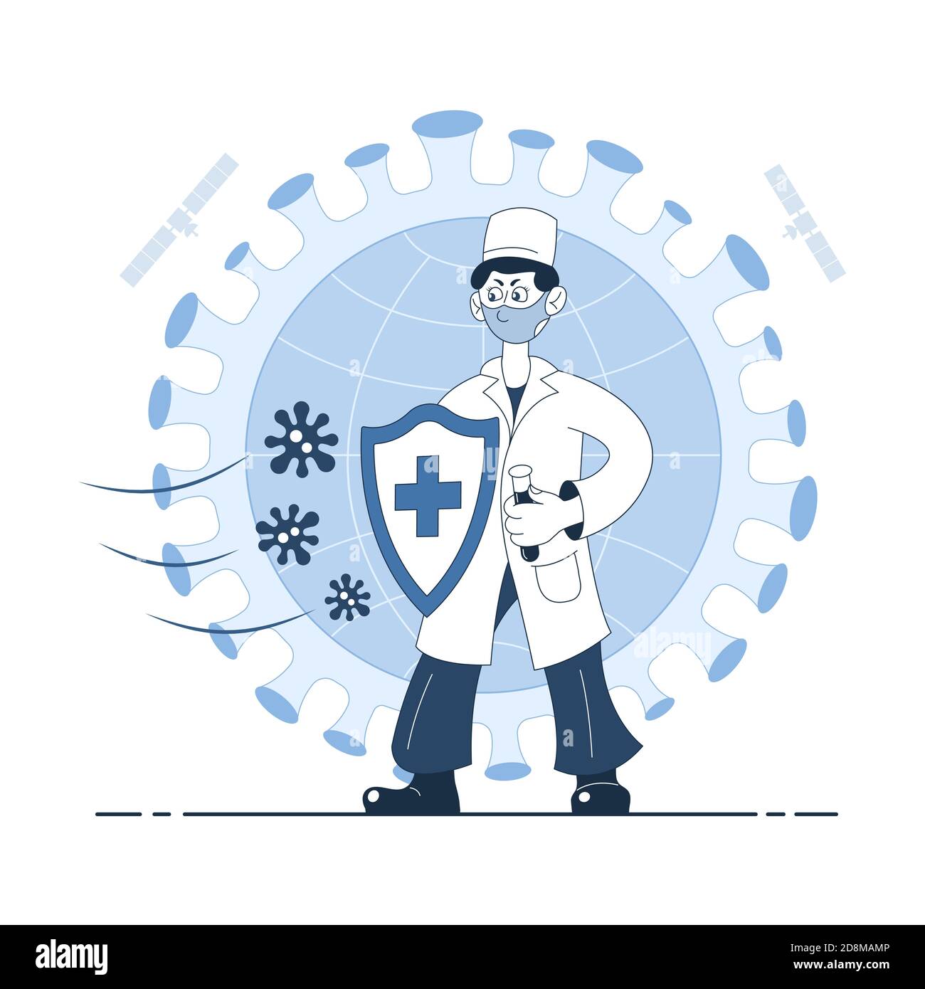 Doctor virus Stock Vector Images - Alamy