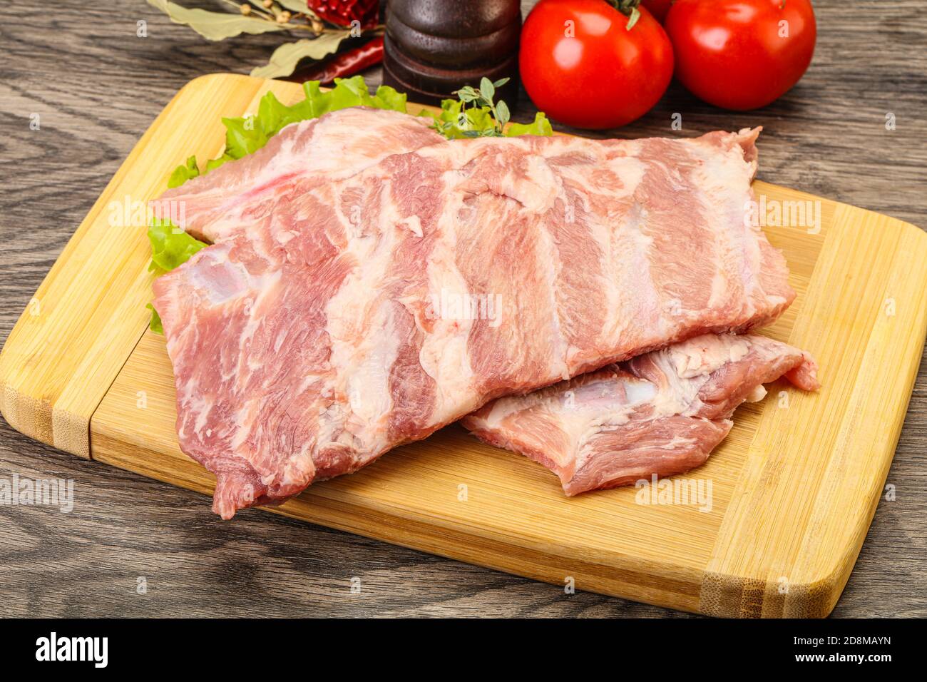 Raw pork ribs meat for cooking Stock Photo - Alamy