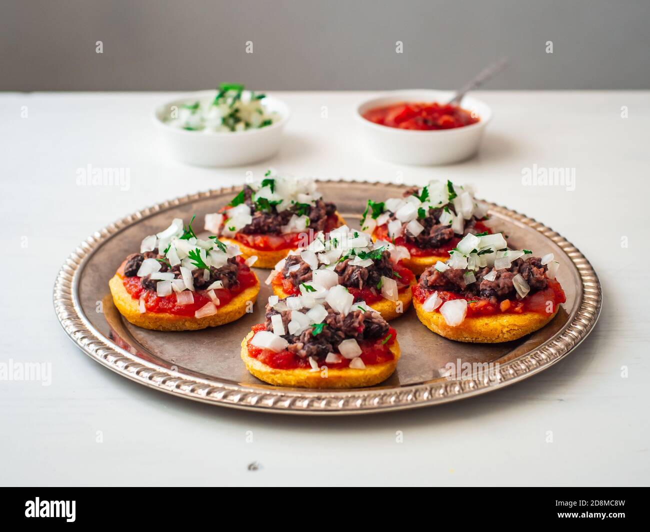 Sopes also known as Picadita, Traditional Mexican Dish Stock Photo - Alamy