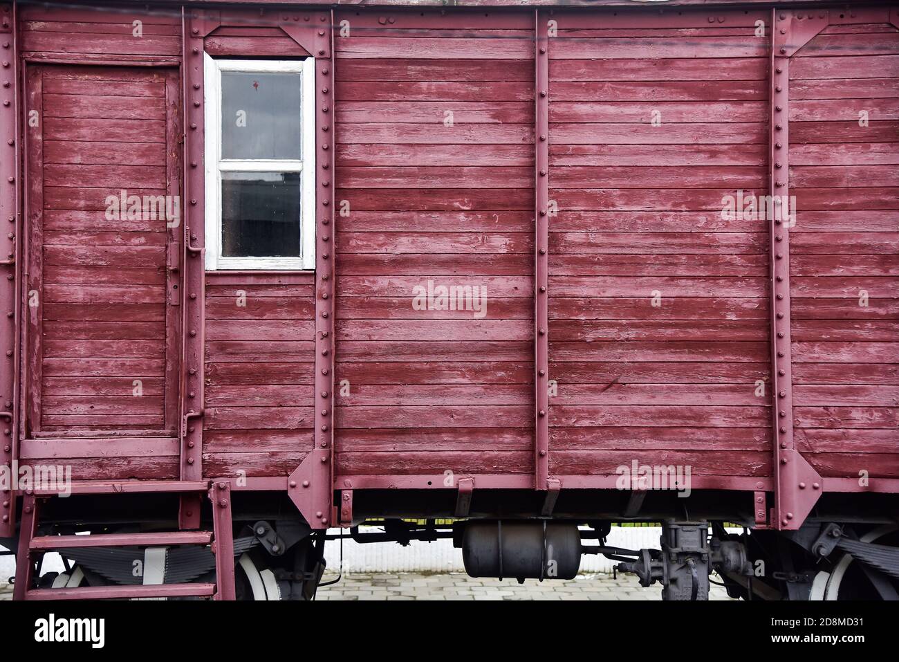 Old railway freight wooden wagon in railway museum Stock Photo - Alamy