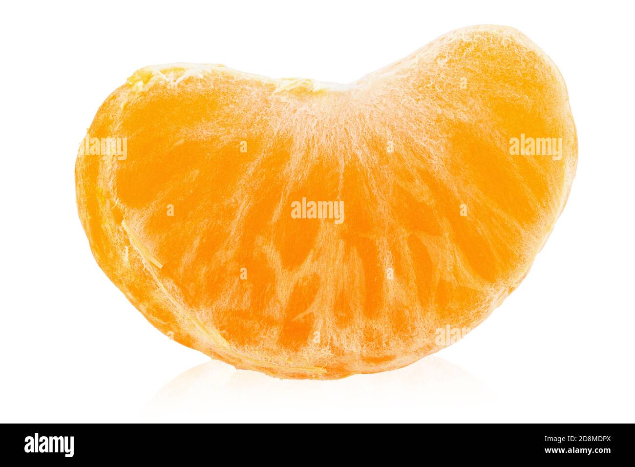 Mandarin orange citrus fruit slice isolated. File contains clipping ...