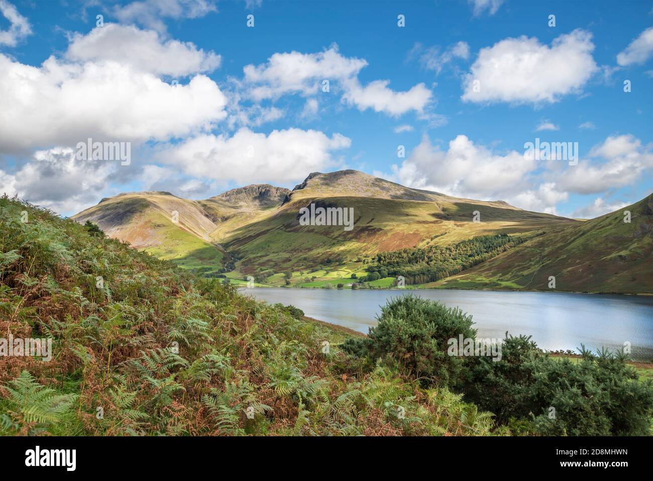 Beautiful Summer landscape of England's highest mountain, Scafell Pike ...