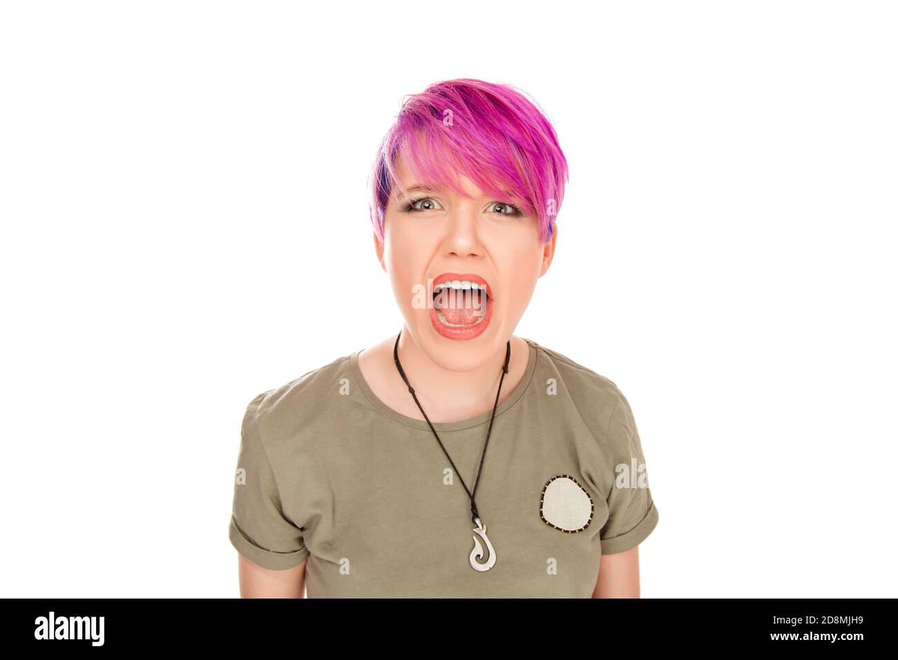 Screaming horrified woman hi-res stock photography and images - Alamy