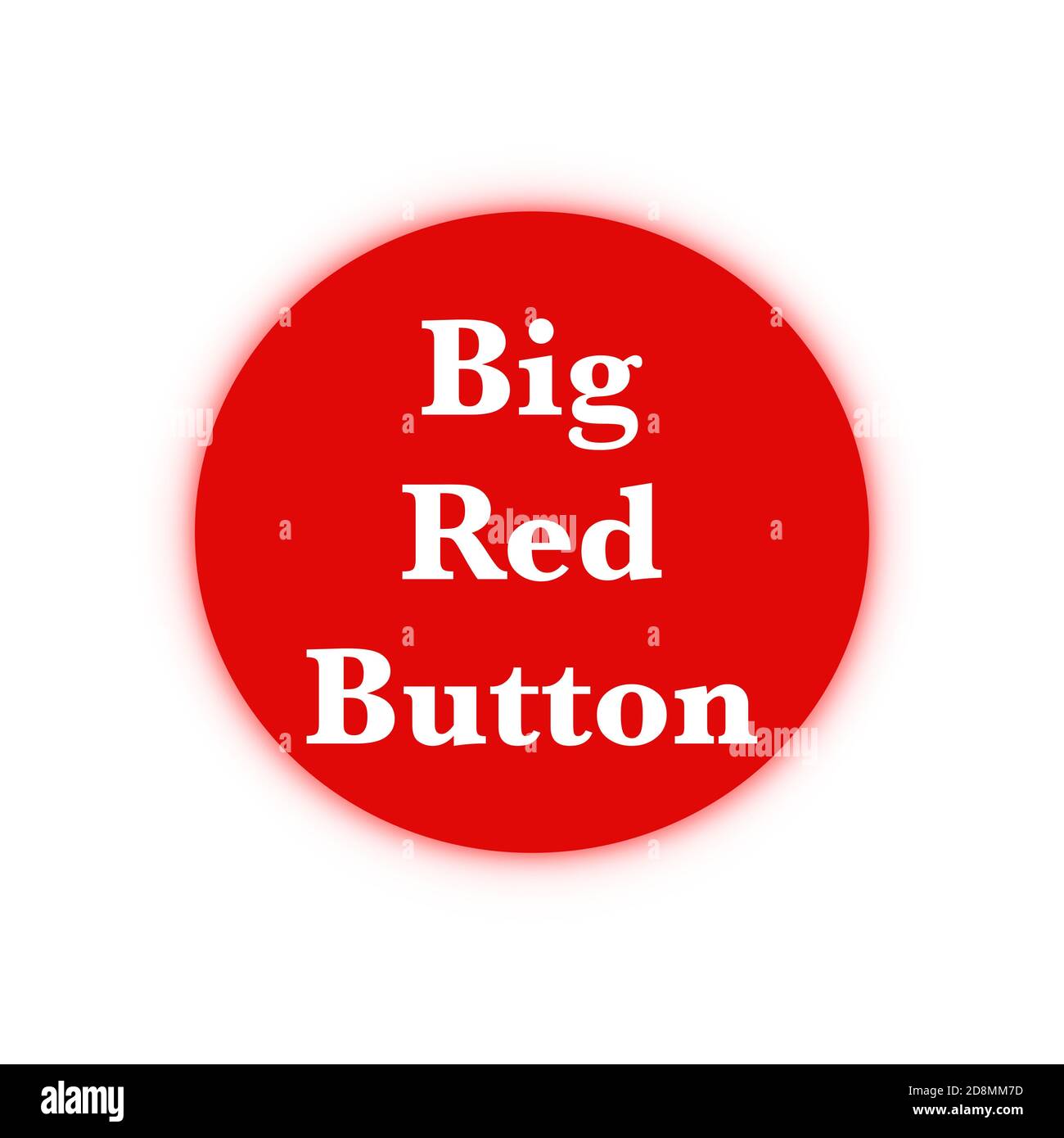 Big Red Button Graphic Stock Photo - Alamy