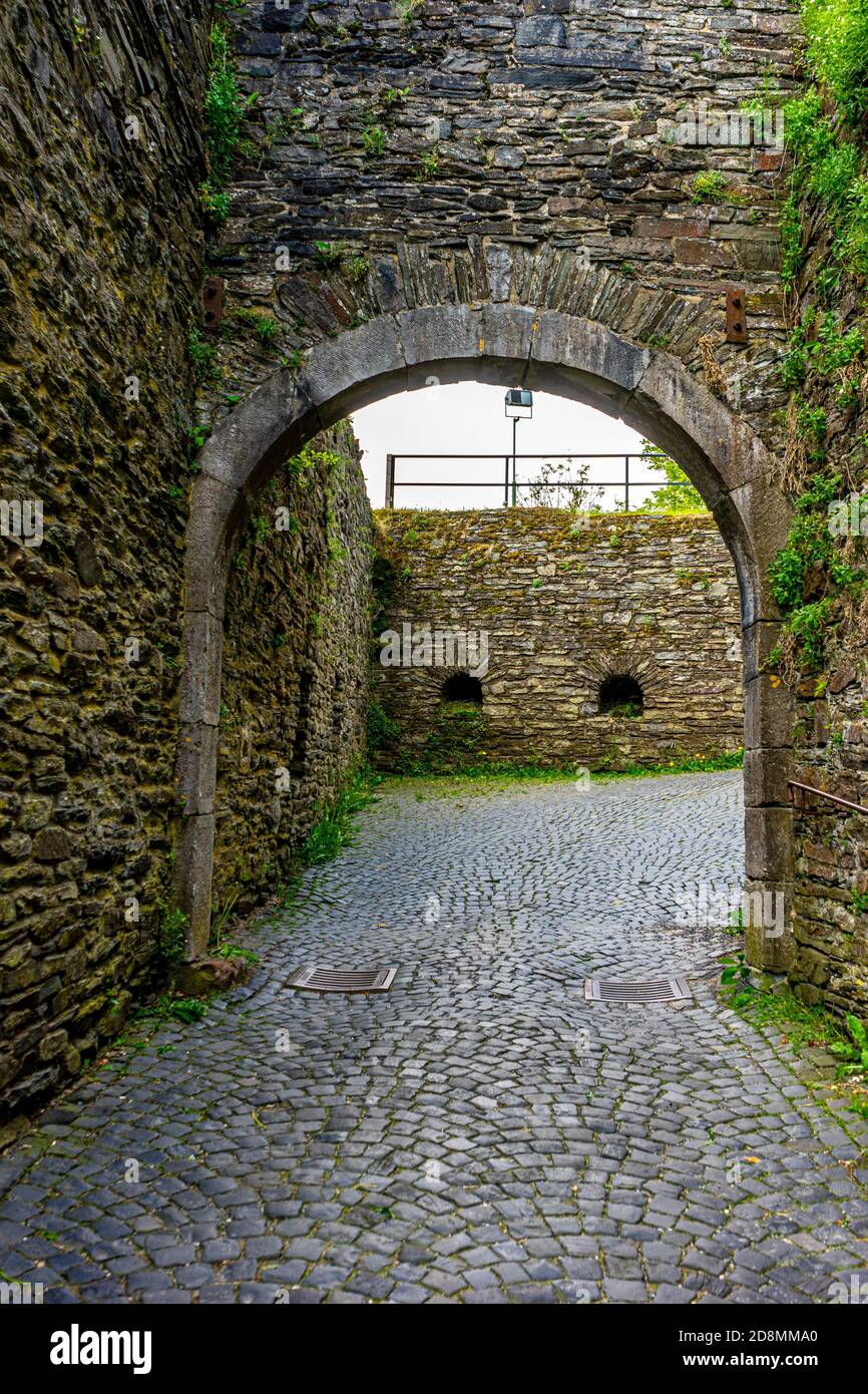 Vertical shot of a medieval arch made of stones Stock Photo - Alamy