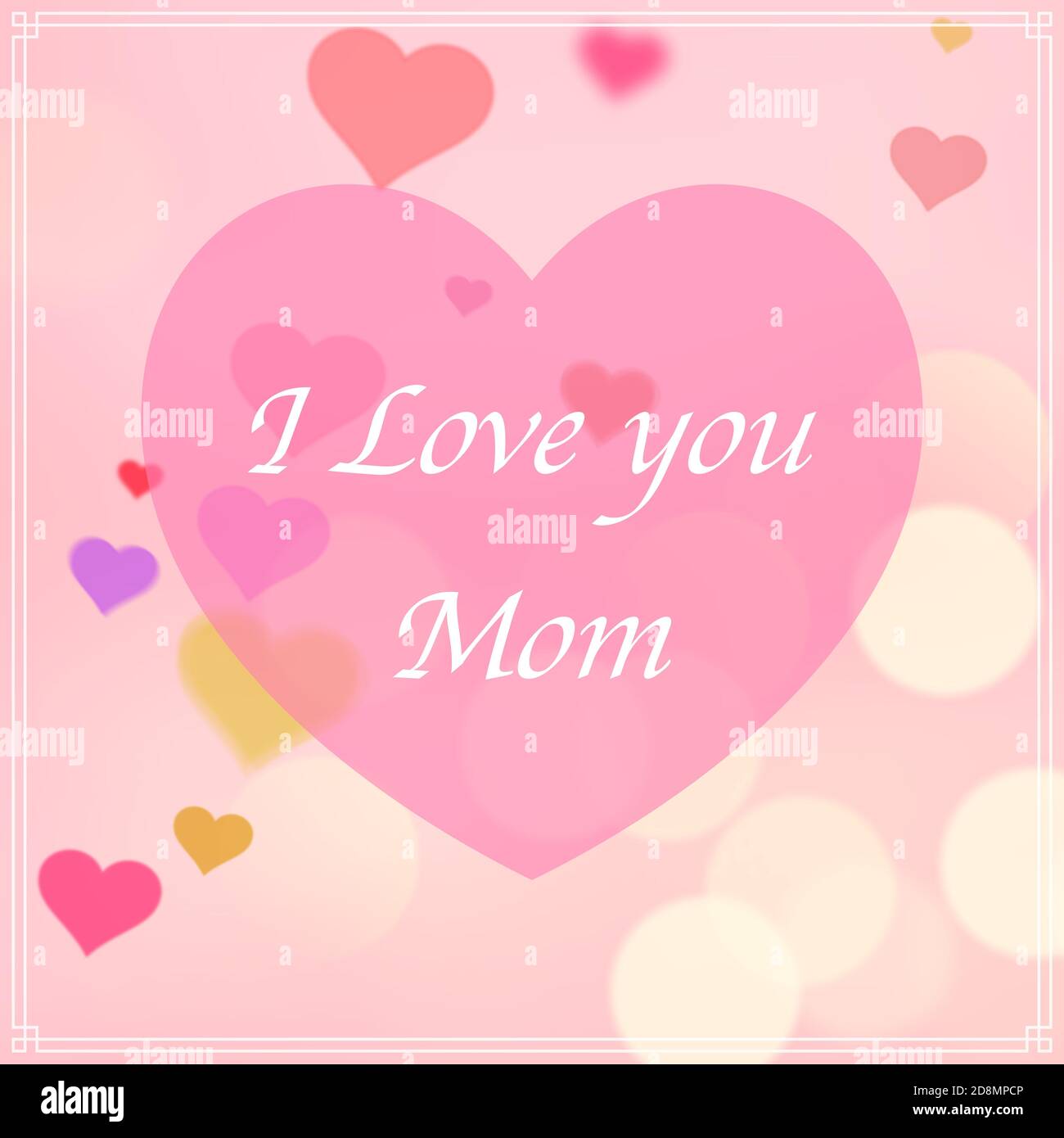 valentines day card with hearts Stock Photo - Alamy