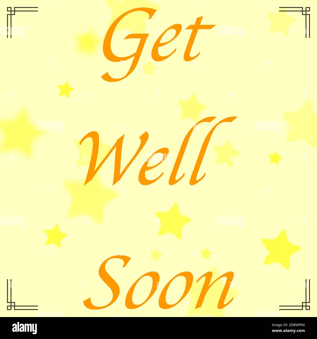 abstract background with message Get Well soon Stock Photo - Alamy