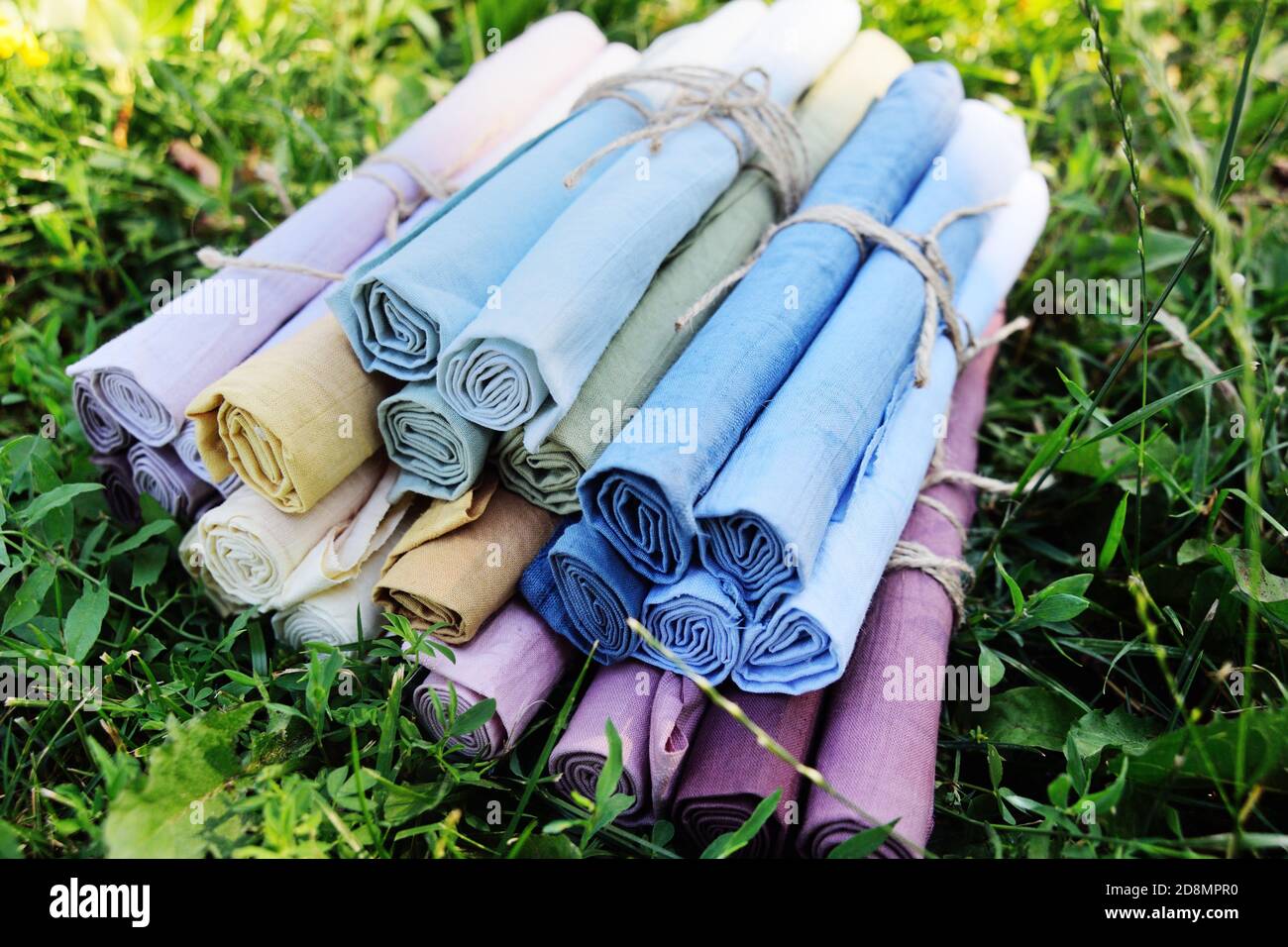 Rolls of satin fabric hi-res stock photography and images - Alamy