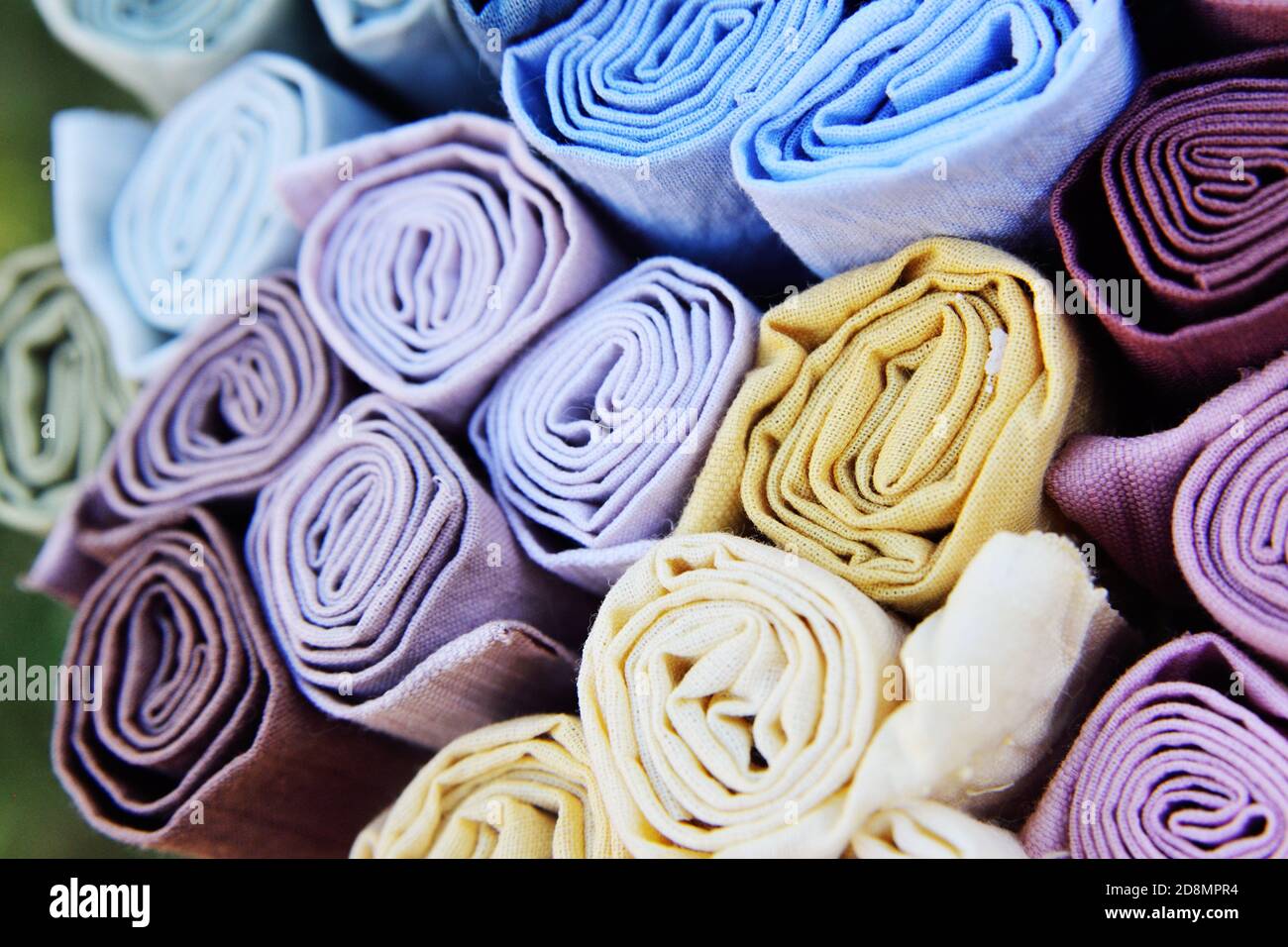 Light blue fabric rolls hi-res stock photography and images - Alamy