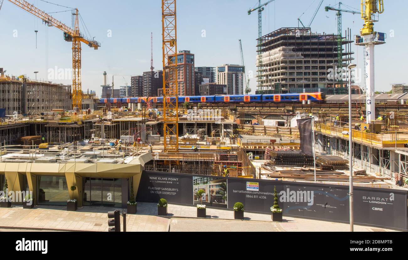 Under construction Barratt London - Nine Elms Point Stock Photo - Alamy