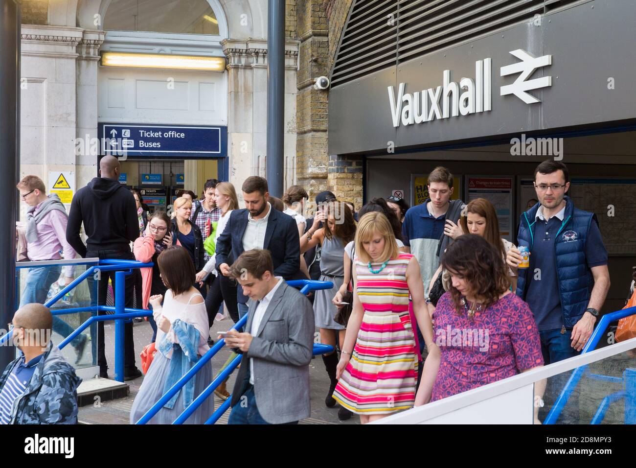 Vauxhall train Railway mainline station Stock Photo - Alamy