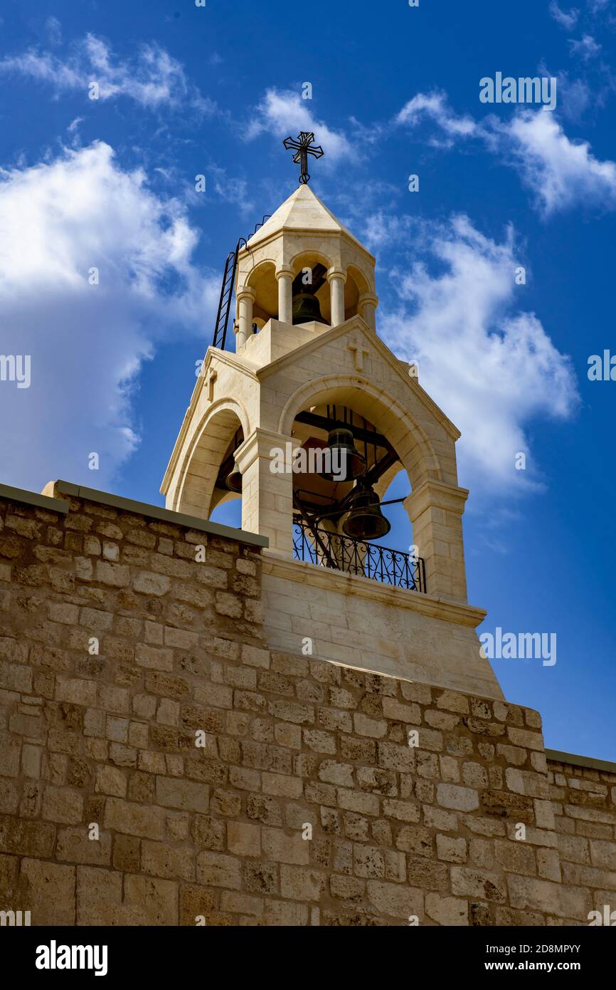 Photos Bell tower of the Church of the Nativity in Bethlehem Stock ...