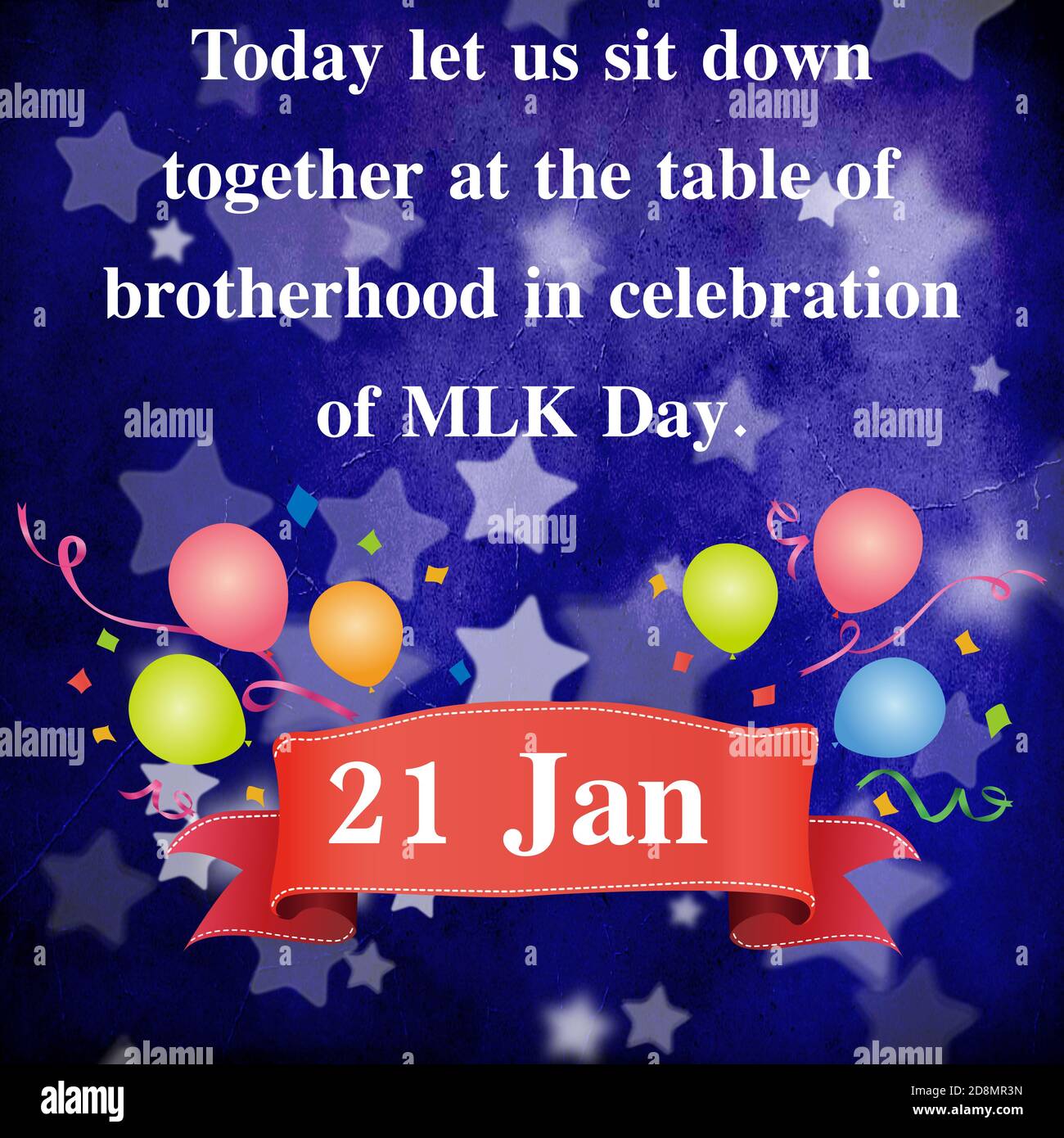 Illustration background and Illustration for MLK day Stock Photo - Alamy