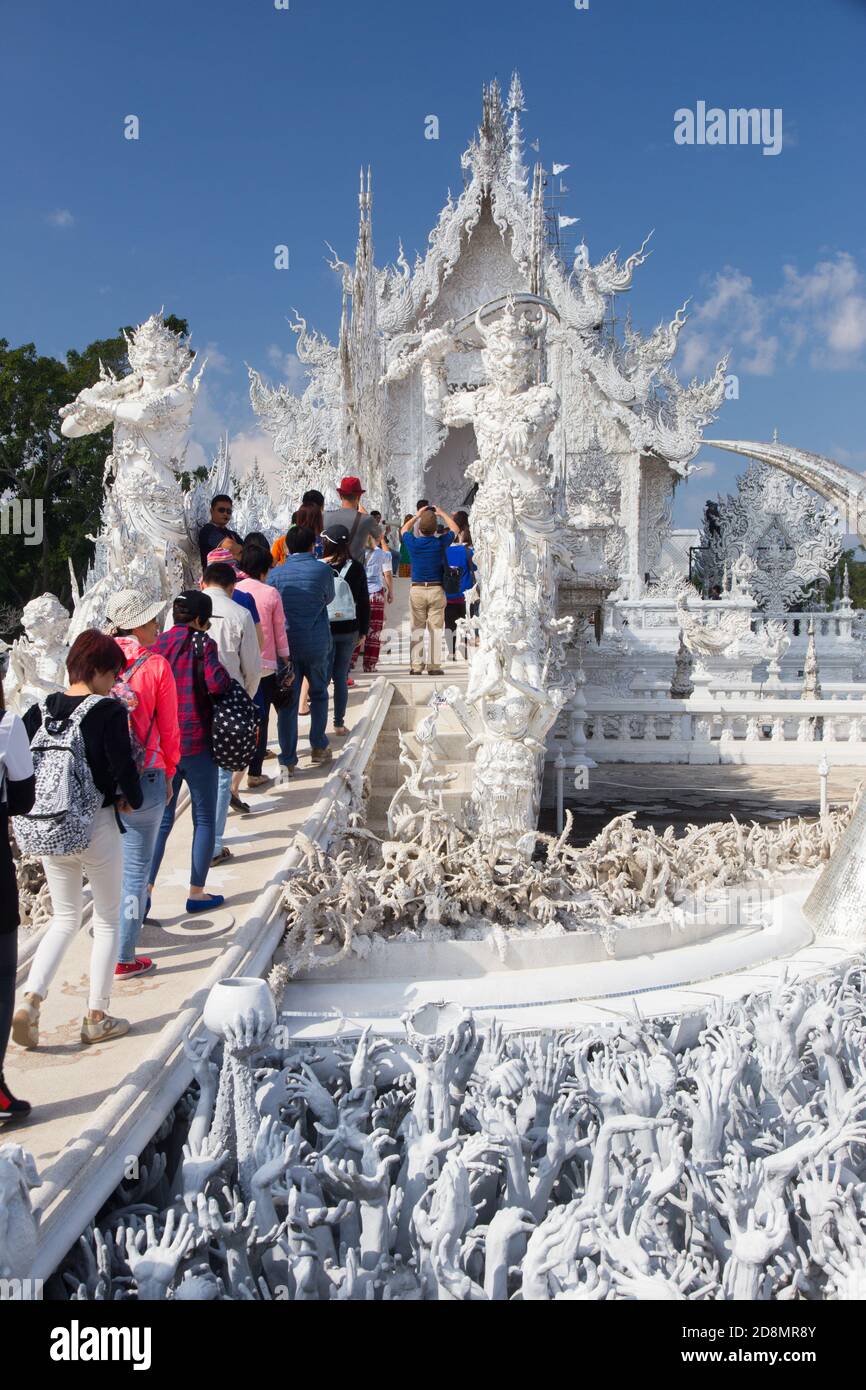 White Temple Chiang Mai Thailand Chiang Mai White Temple Hi Res Stock
