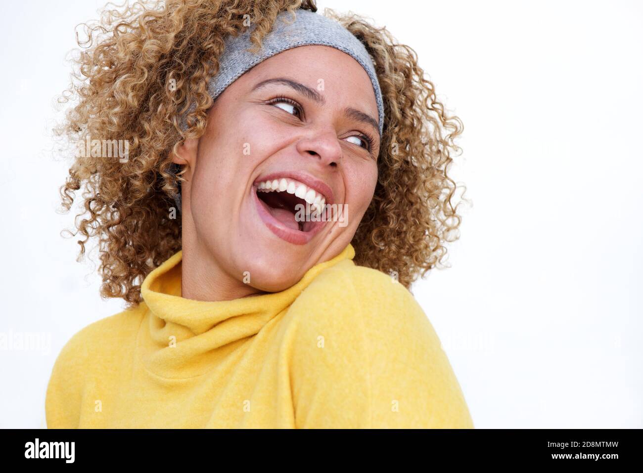 African american looking over wall hi-res stock photography and images ...