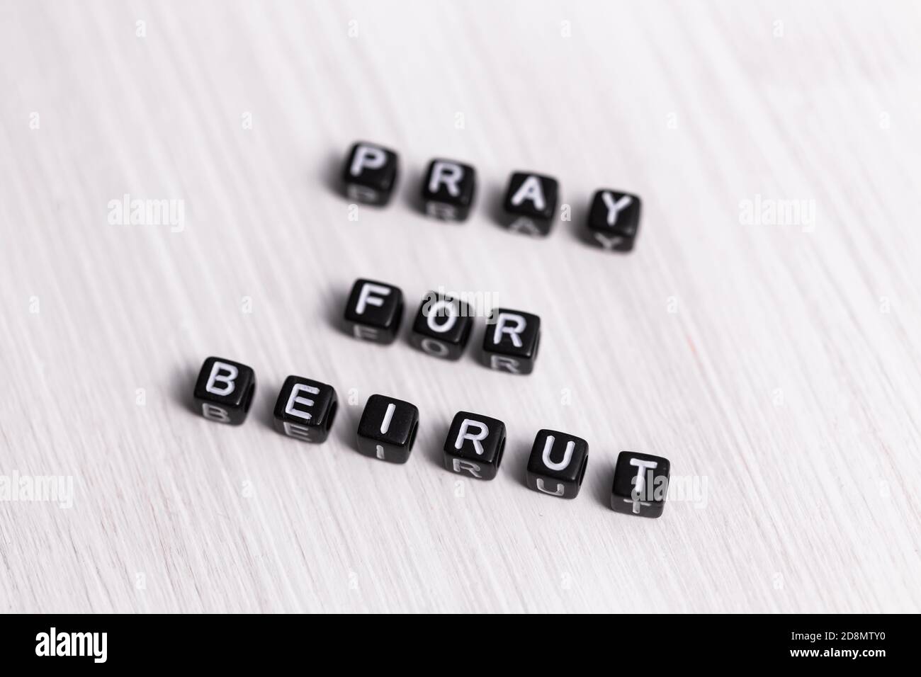 Pray for Beirut sign. Show of support in response to 2020 Lebanon ...