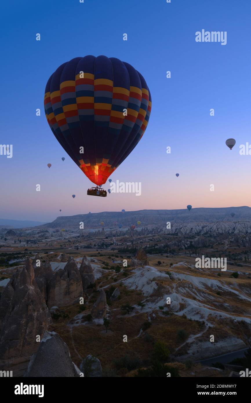 Balloon floating in the dawn of turkey hi-res stock photography and ...