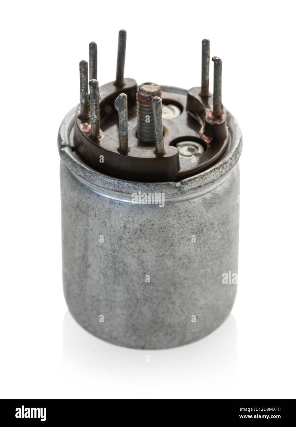 radio relay component closeup on white isolated background Stock Photo ...