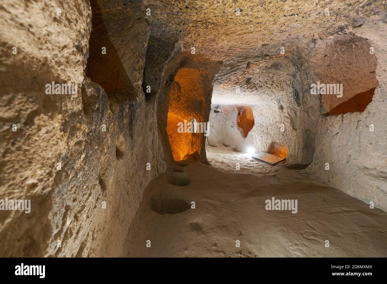 Ancient cave house in Kaymakli underground city in Cappadocia Stock ...