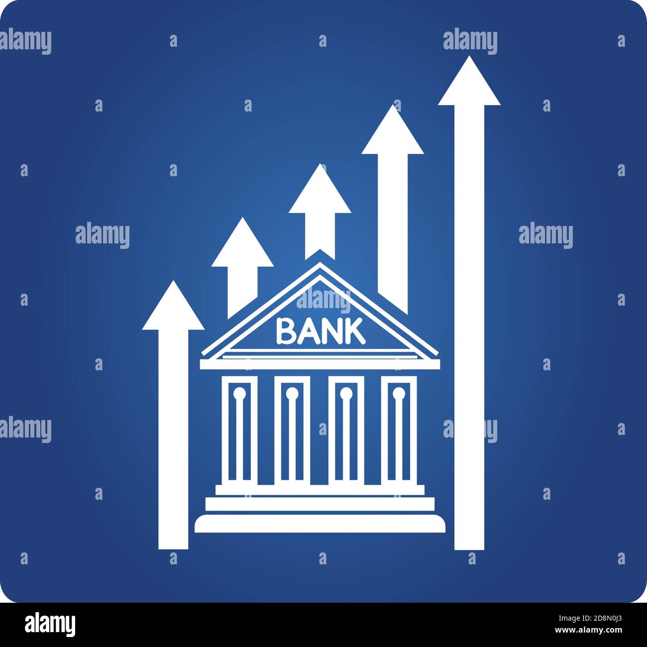 bank and growth chart blue background Stock Vector Image & Art - Alamy
