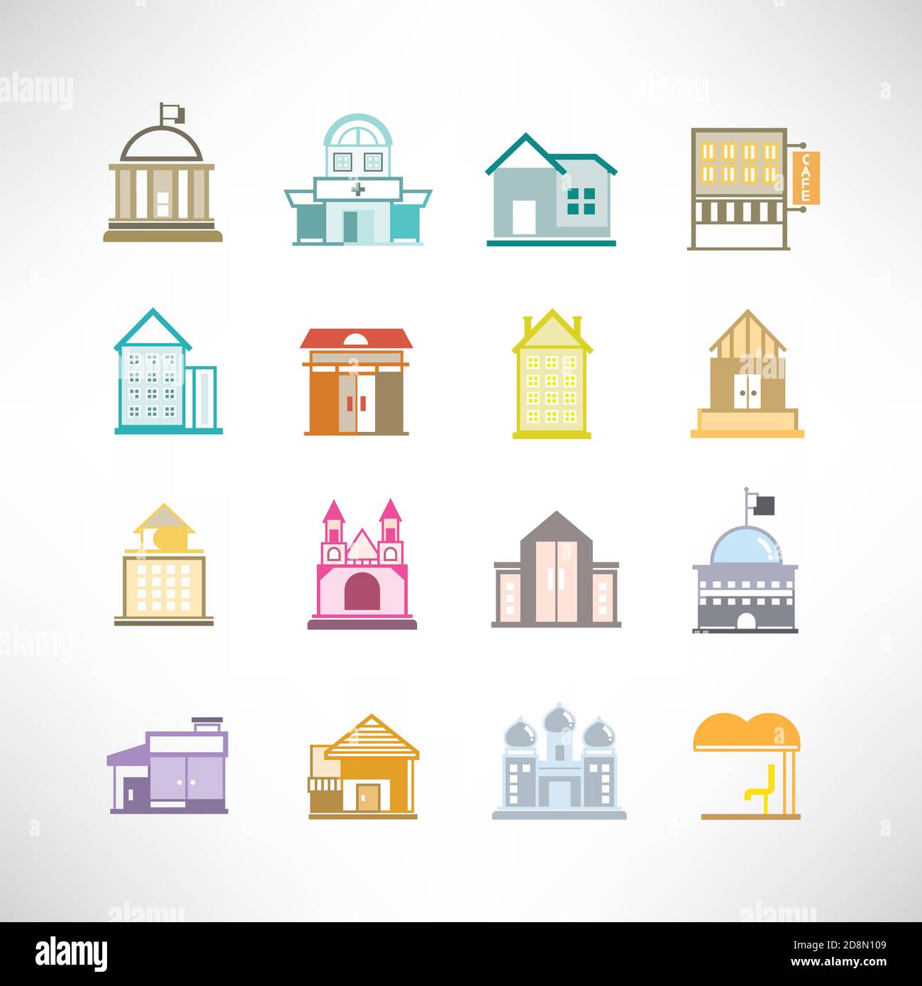 building icons set Stock Vector Image & Art - Alamy