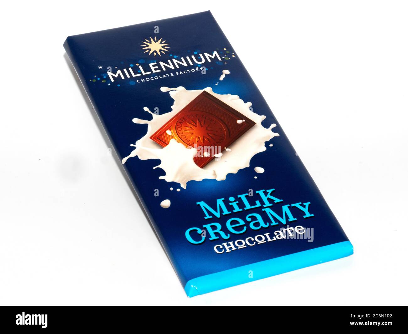 October 30, 2020, Ukraine: In this photo illustration milk chocolate of ...