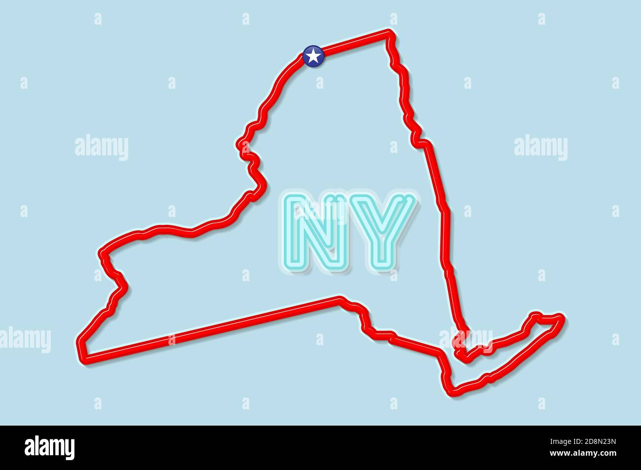 Us State Boundary Outline Map